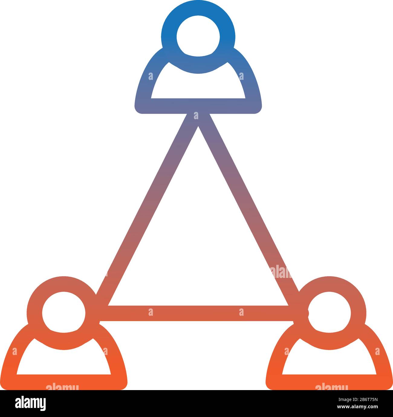 teamwork people in triangle icon Stock Vector Image & Art - Alamy