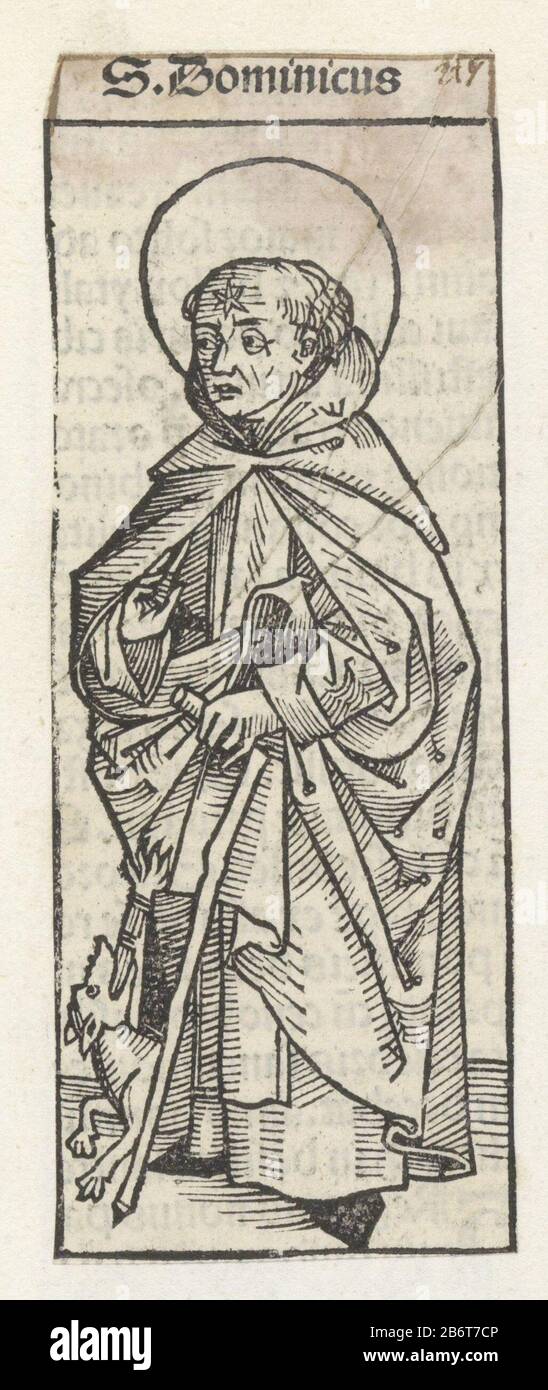 Heilige Dominicus S Dominicus (titel op object) Liber Chronicarum ...