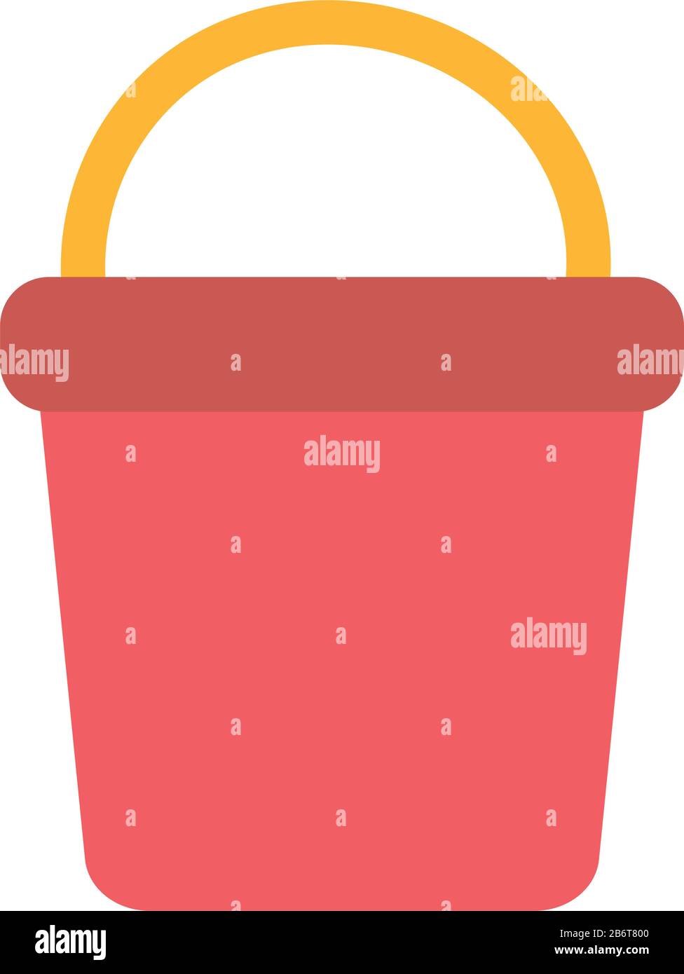 bucket red on white background vector illustration design Stock Vector ...