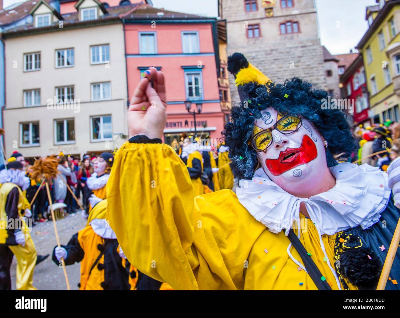 Participant in the Rottweil Carnival in Rottweil , Germany Stock Photo ...