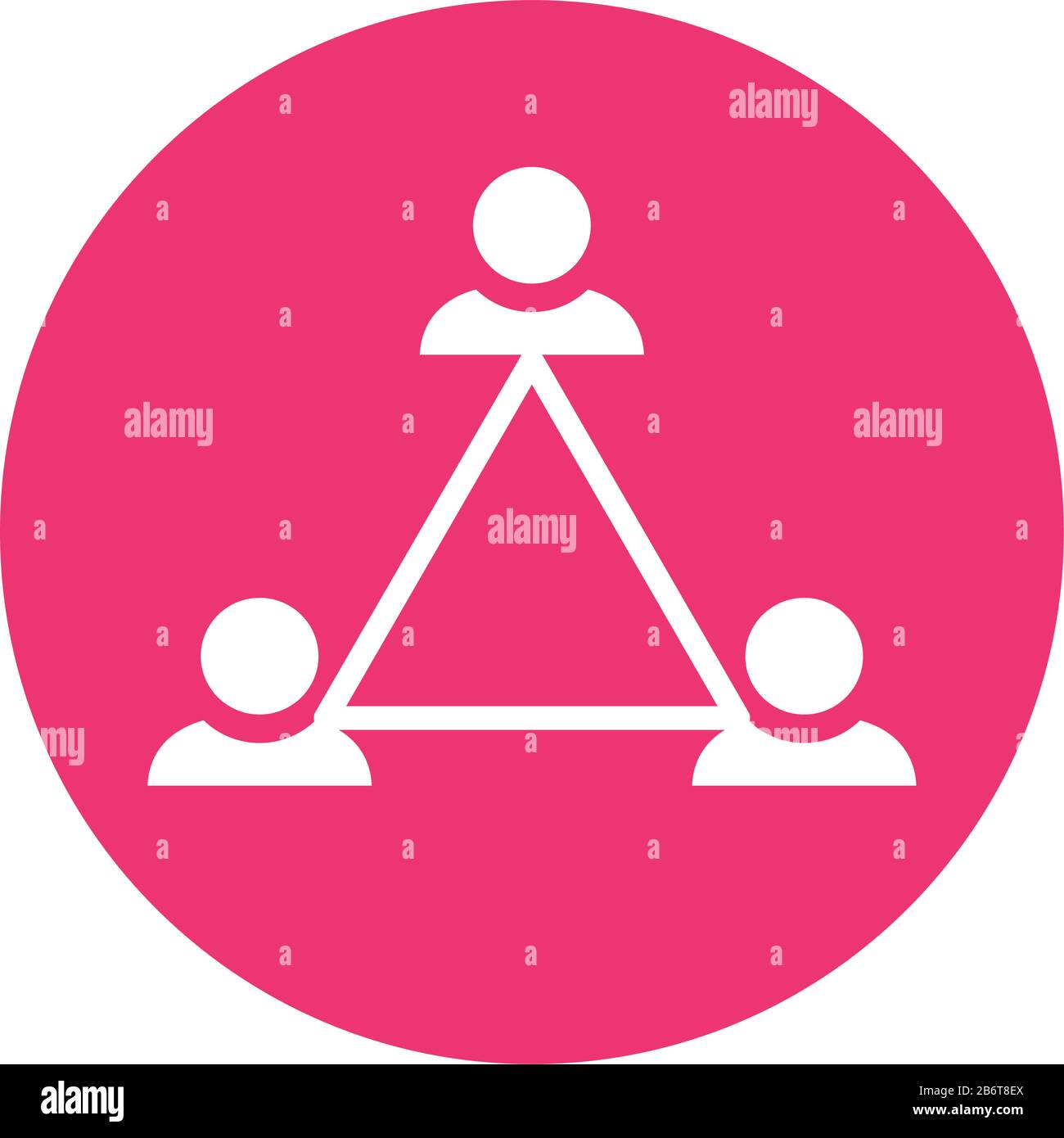 teamwork people in triangle icon Stock Vector Image & Art - Alamy