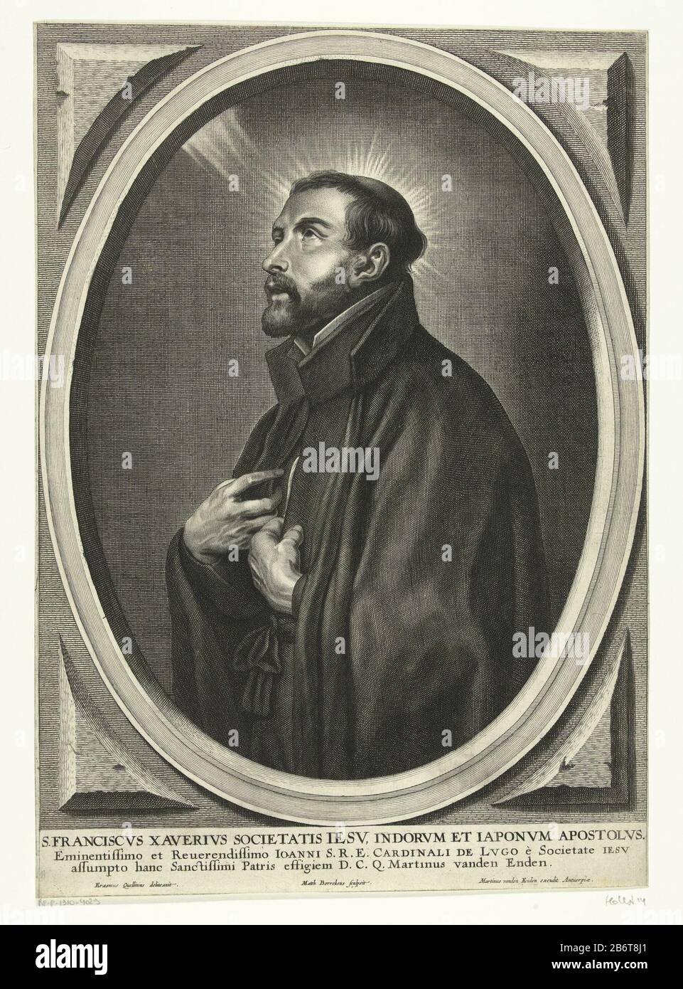 Heilige Franciscus Xaverius Portrait in oval list of St. Francis Xavier ...
