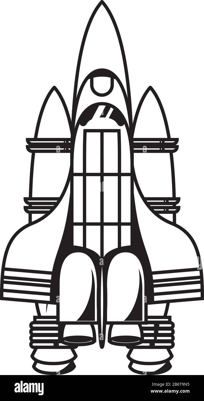 space ship flying isolated icon Stock Vector Image & Art - Alamy