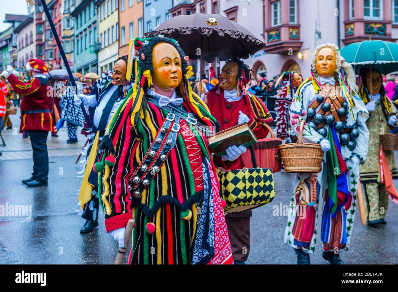 Participants in the Rottweil Carnival in Rottweil , Germany Stock Photo ...