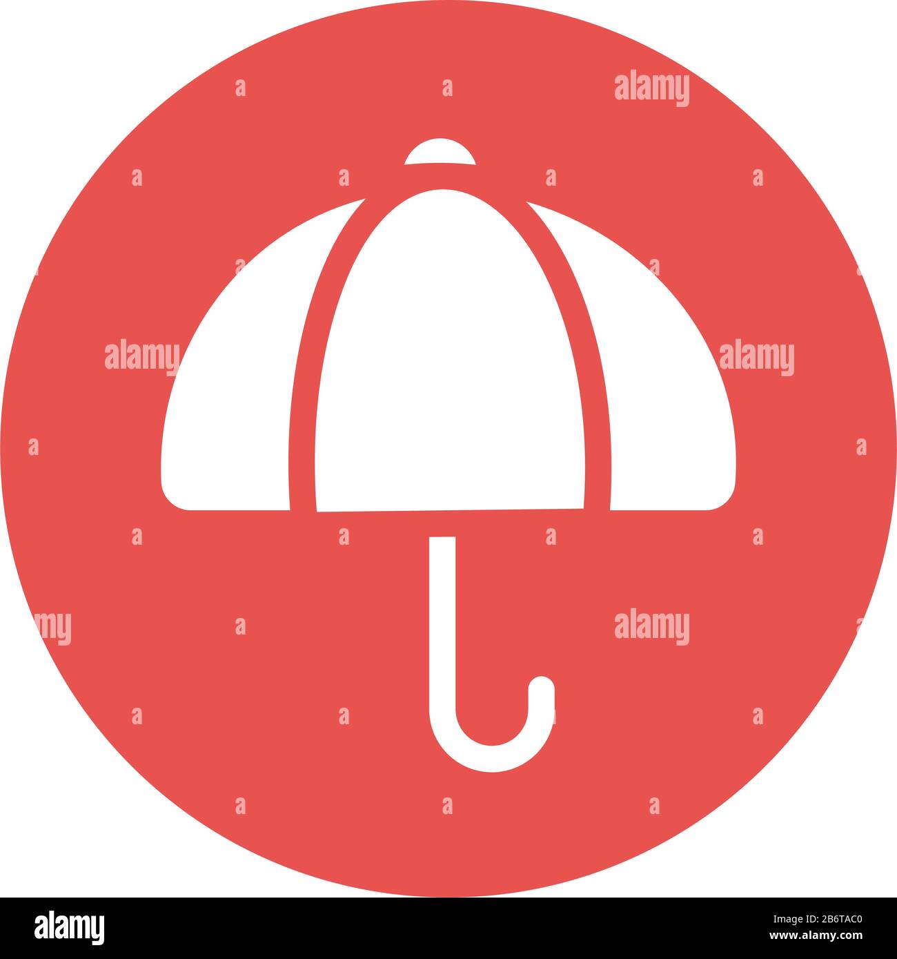 classic umbrella , block and flat style icon vector illustration design ...