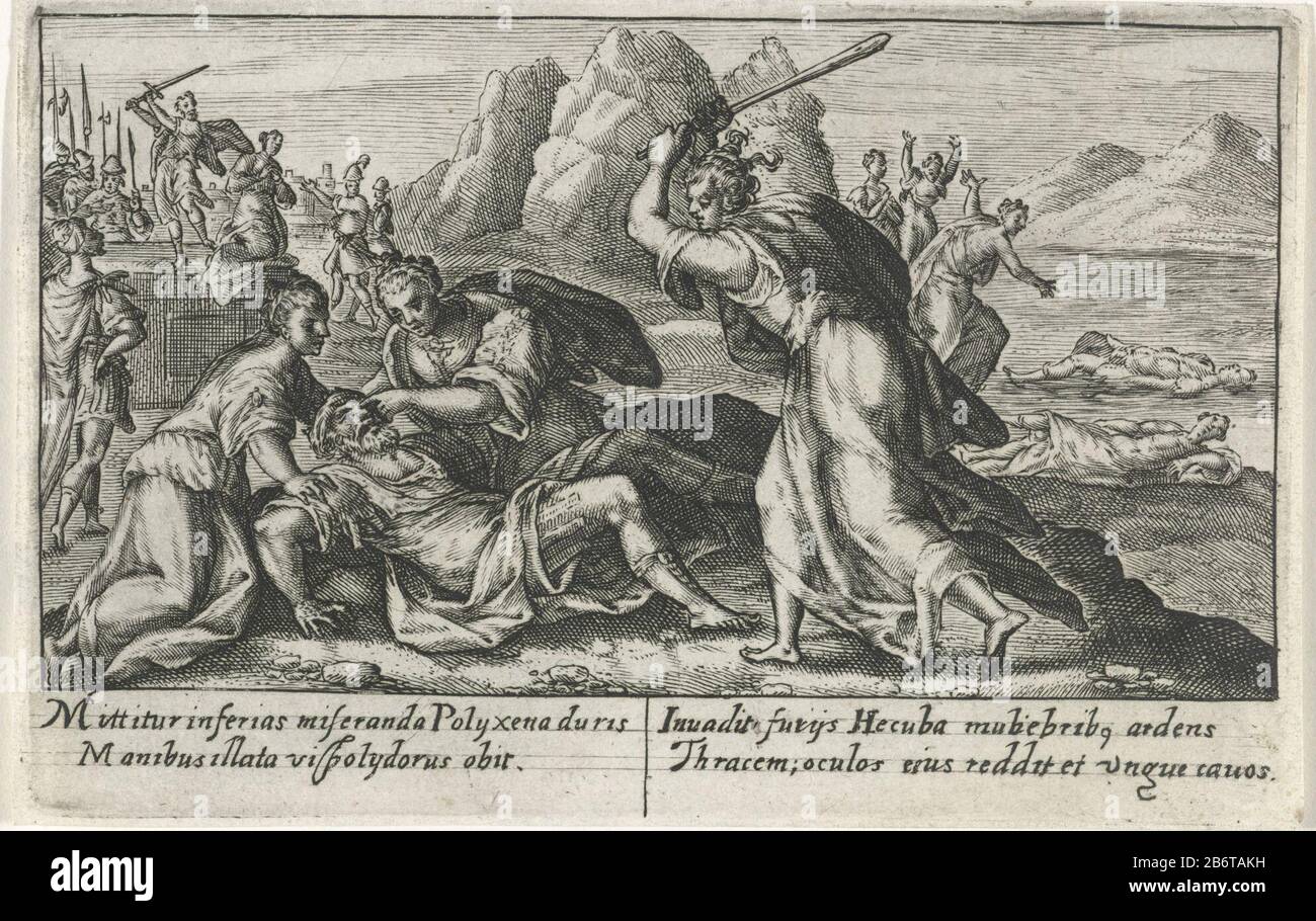 Hekuba krabt de ogen van Polymestor uit Metamorfosen van Ovidius ...