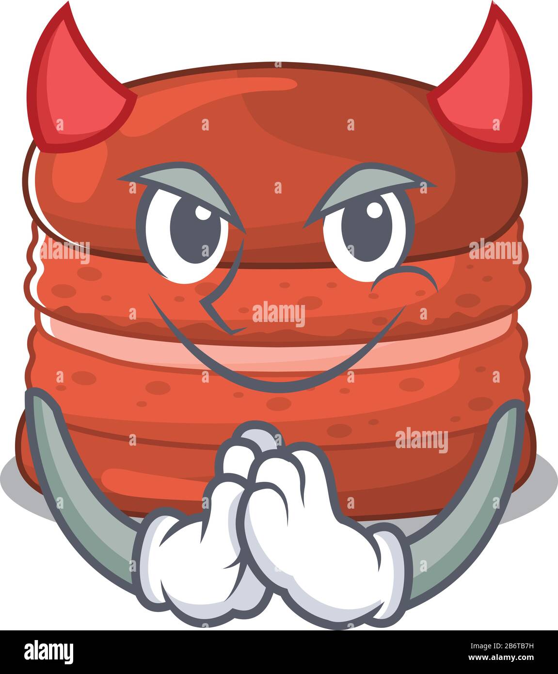A picture of cherry macaron in devil cartoon design Stock Vector Image ...