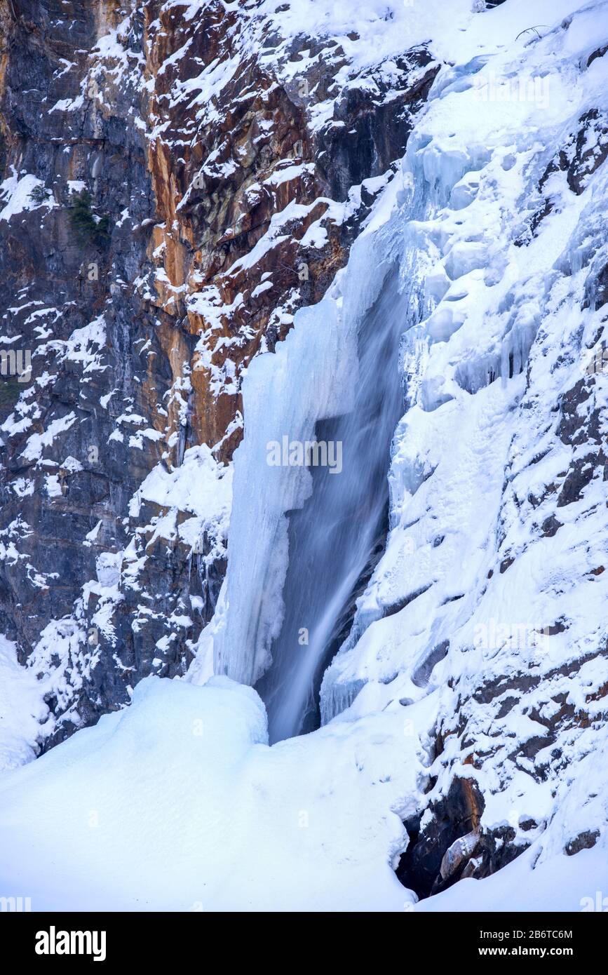 Winter waterfall, Wallowa Mountains, Oregon Stock Photo - Alamy
