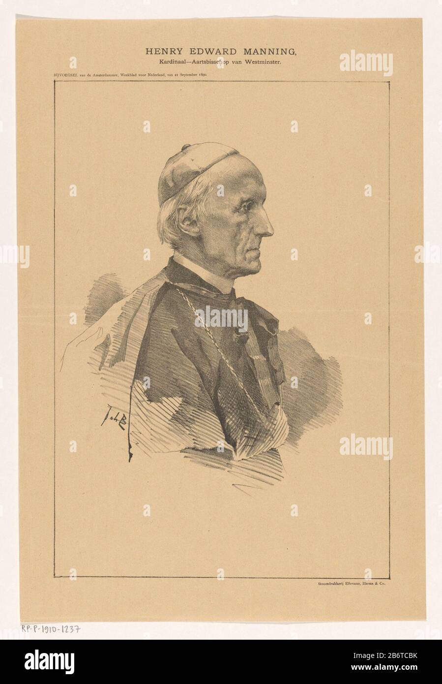 Henry Edward Manning (originele titel op object) Portrait of Cardinal ...