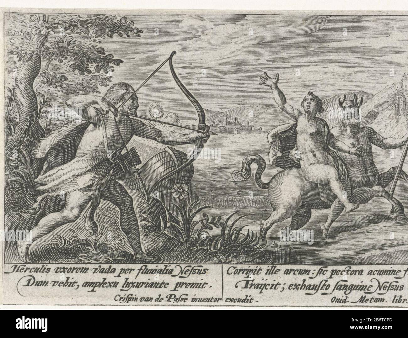 Hercules and deianira came to a river where the hi-res stock ...