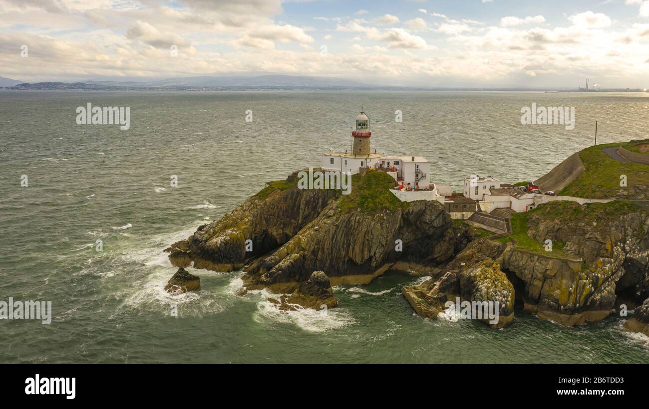 Aerial view of Baily Lighthouse, Howth North Dublin Stock Photo - Alamy