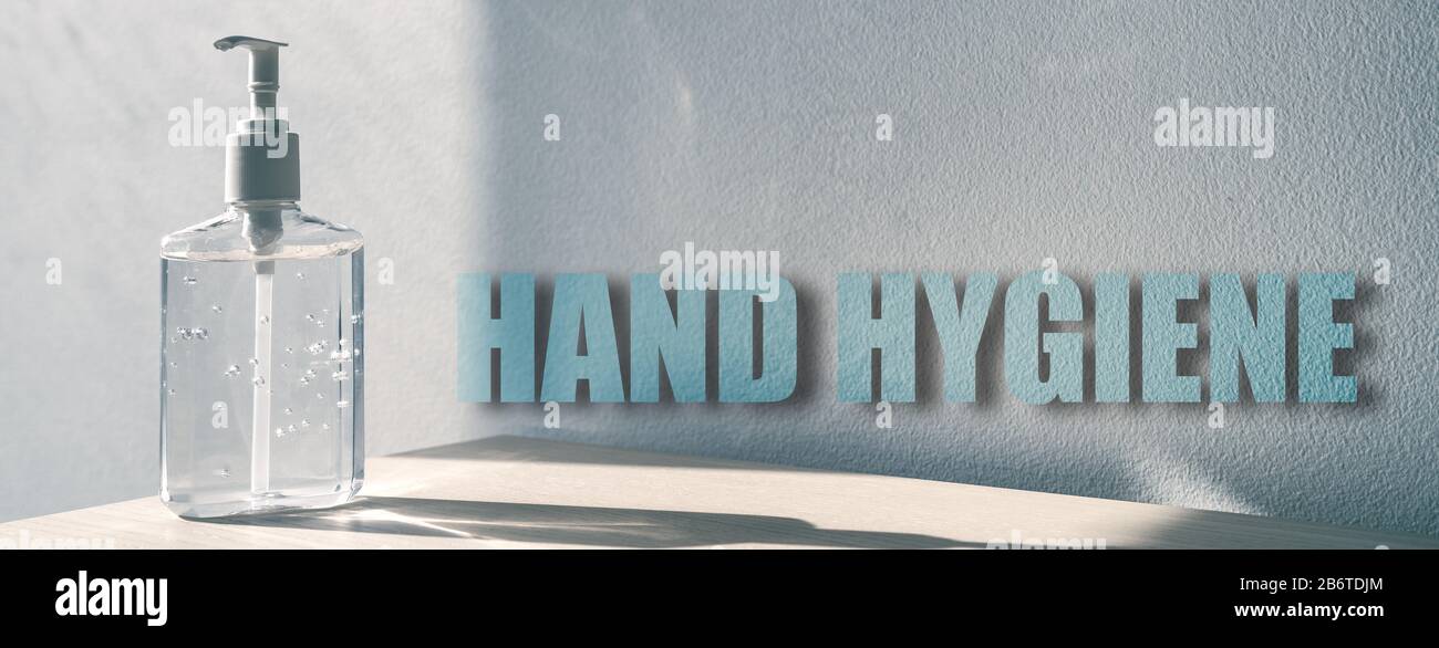 Hand hygiene banner sign for corona virus prevention - proper measures ...