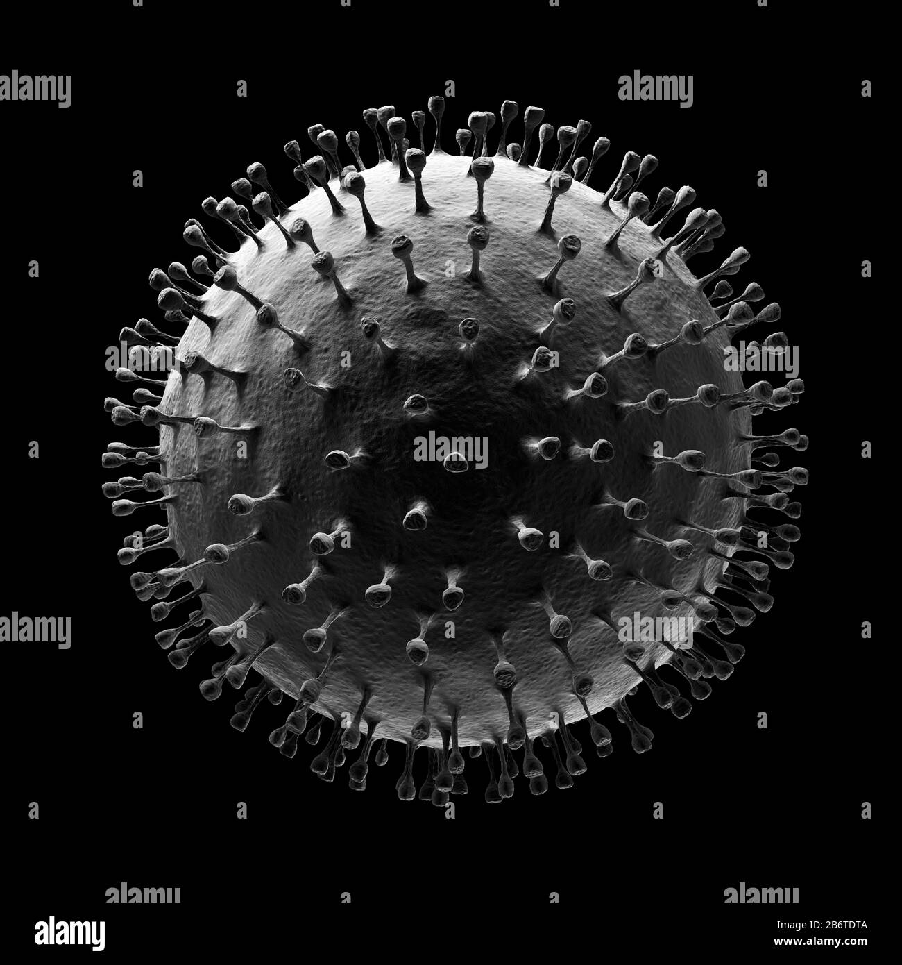 Virus isolated on black background. 3d illustration Stock Photo - Alamy