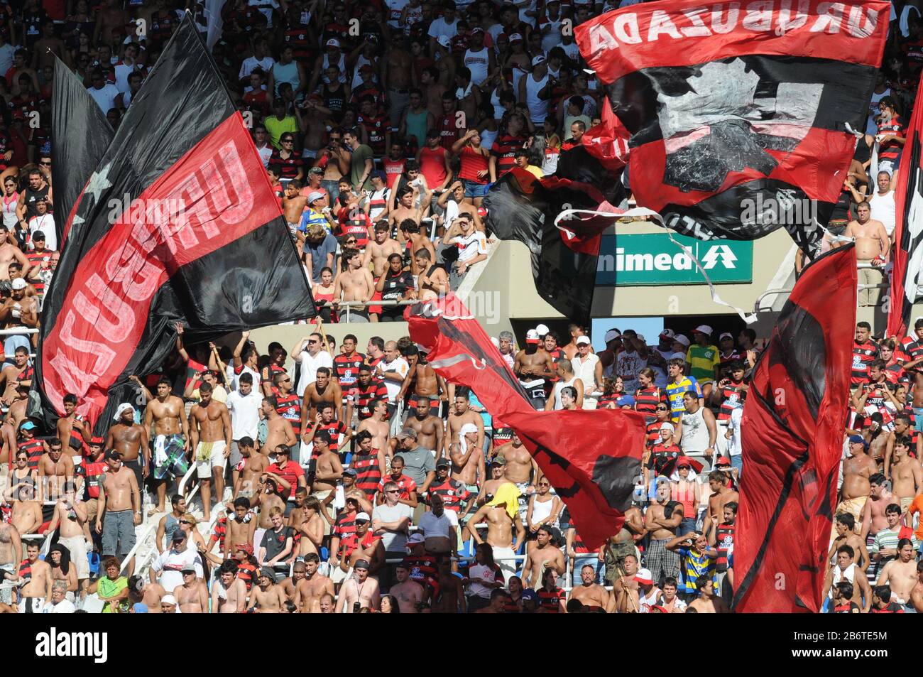 Rio de Janeiro - Brazil, March 9, 2020. fans of the teams from Brazil ...