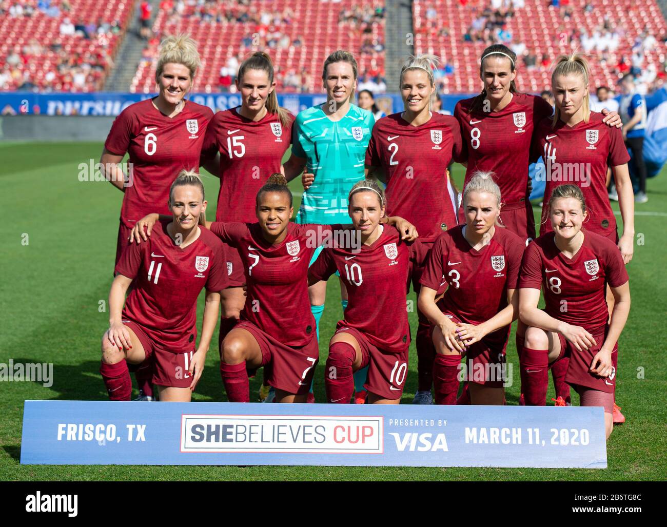 Frisco, Texas, USA. 11th Mar, 2020. England WomenÃ s team Photo Credit ...