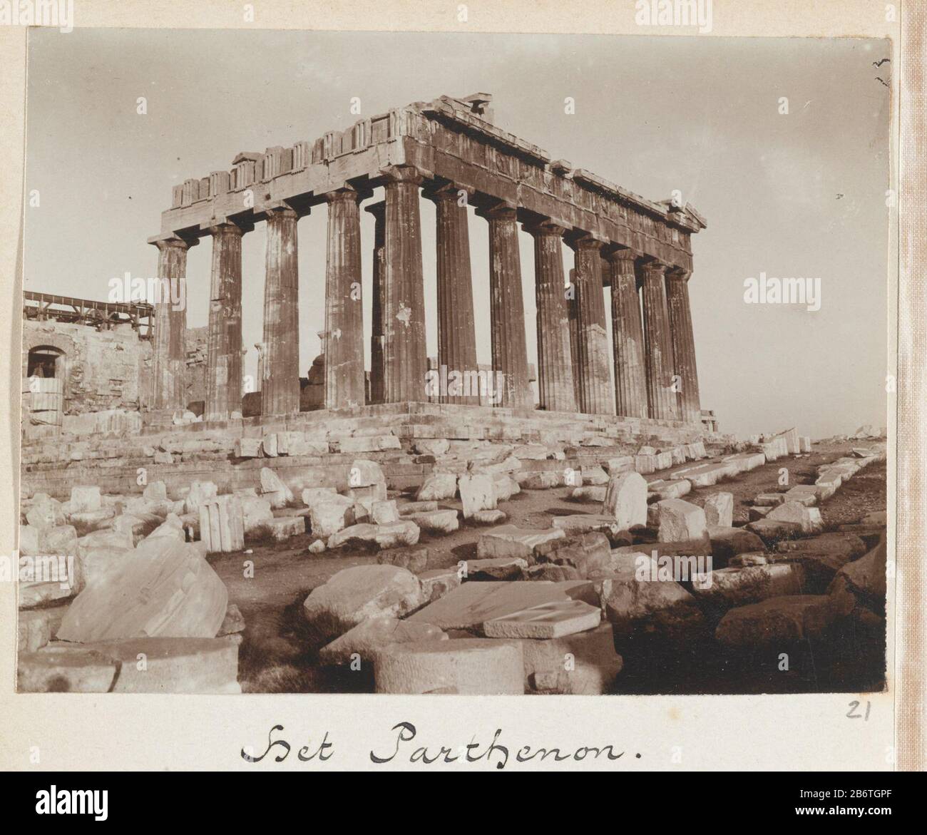 Het Parthenon op de Akropolis in Athene, Griekenland Het Parthenon The ...