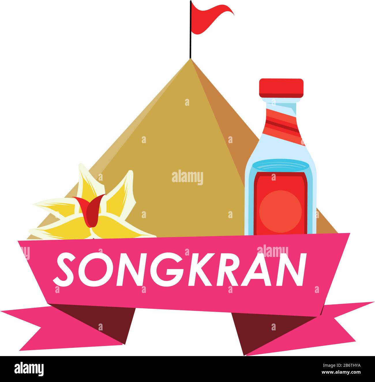 songkran festival ribbon frame icon Stock Vector Image & Art - Alamy