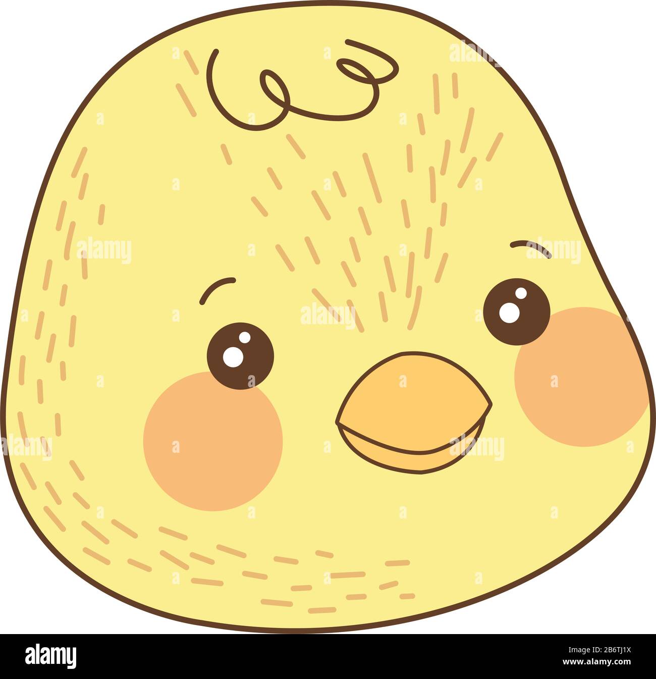 cute little chick easter head character Stock Vector Image & Art - Alamy