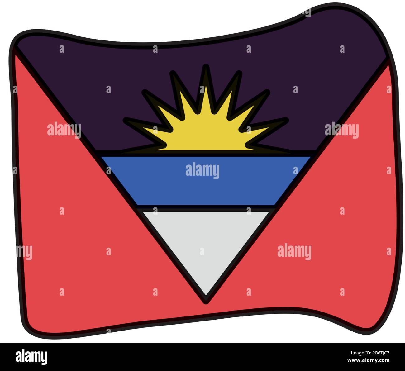 antigua and barbuda flag country isolated icon Stock Vector Image & Art ...