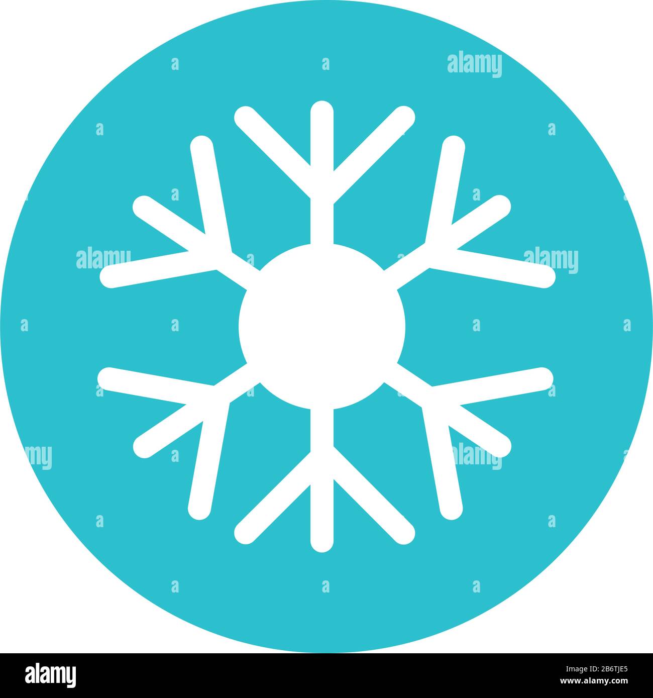 winter snowflake, block and flat style icon vector illustration design ...
