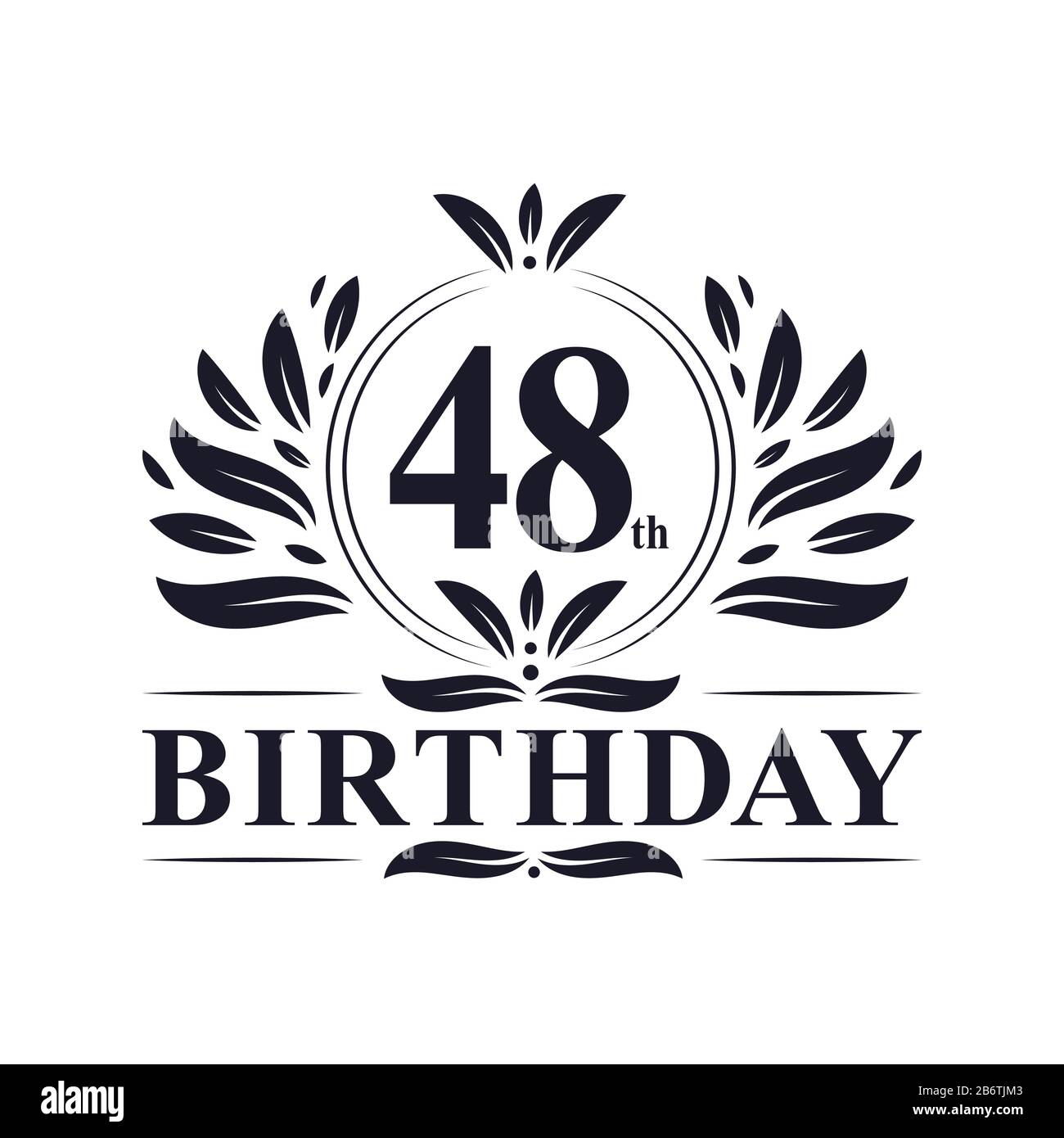 48 years birthday logo hi-res stock photography and images - Alamy