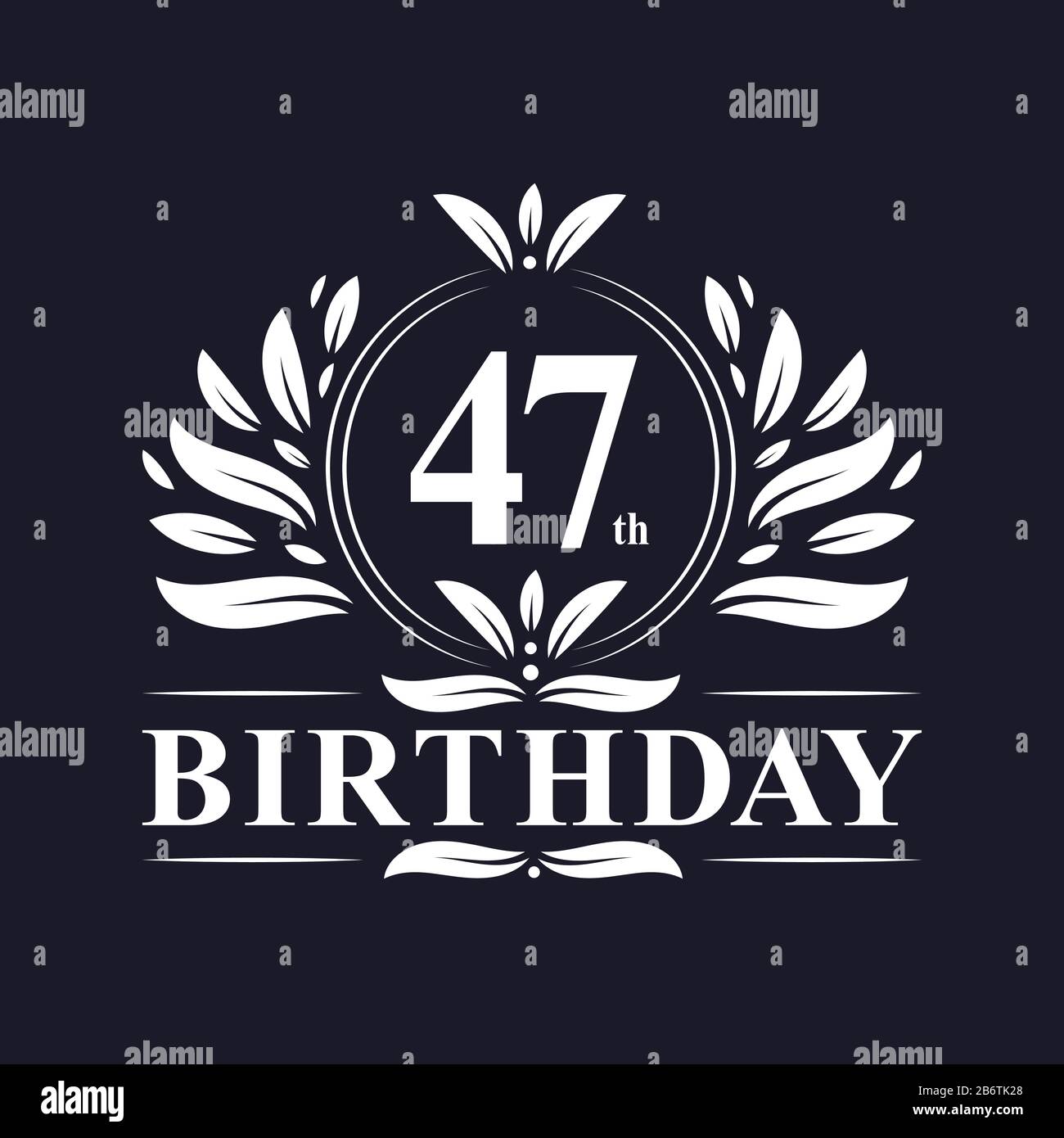 47 birthday logo Stock Vector Images - Alamy