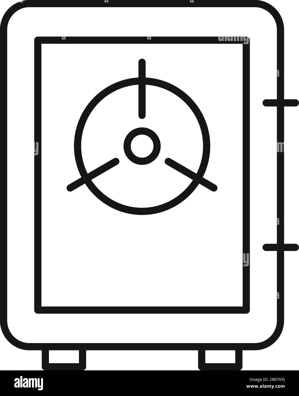 Money safe icon. Outline money safe vector icon for web design isolated ...