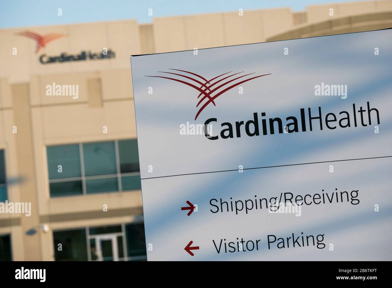 A logo sign outside of a facility occupied by Cardinal Health in ...