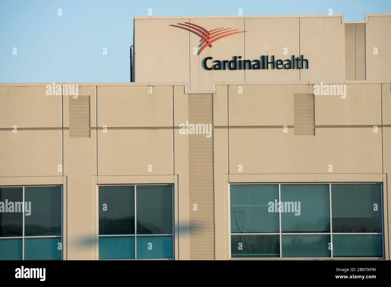 A logo sign outside of a facility occupied by Cardinal Health in ...