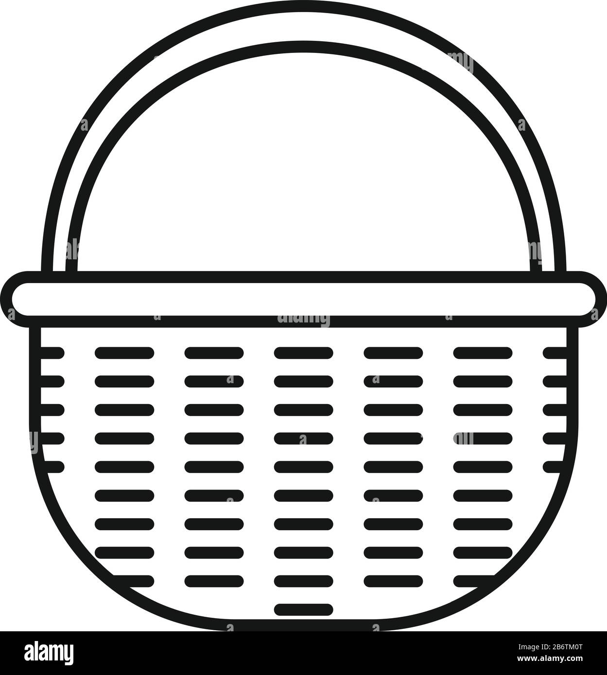 Wooden wicker icon. Outline wooden wicker vector icon for web design ...