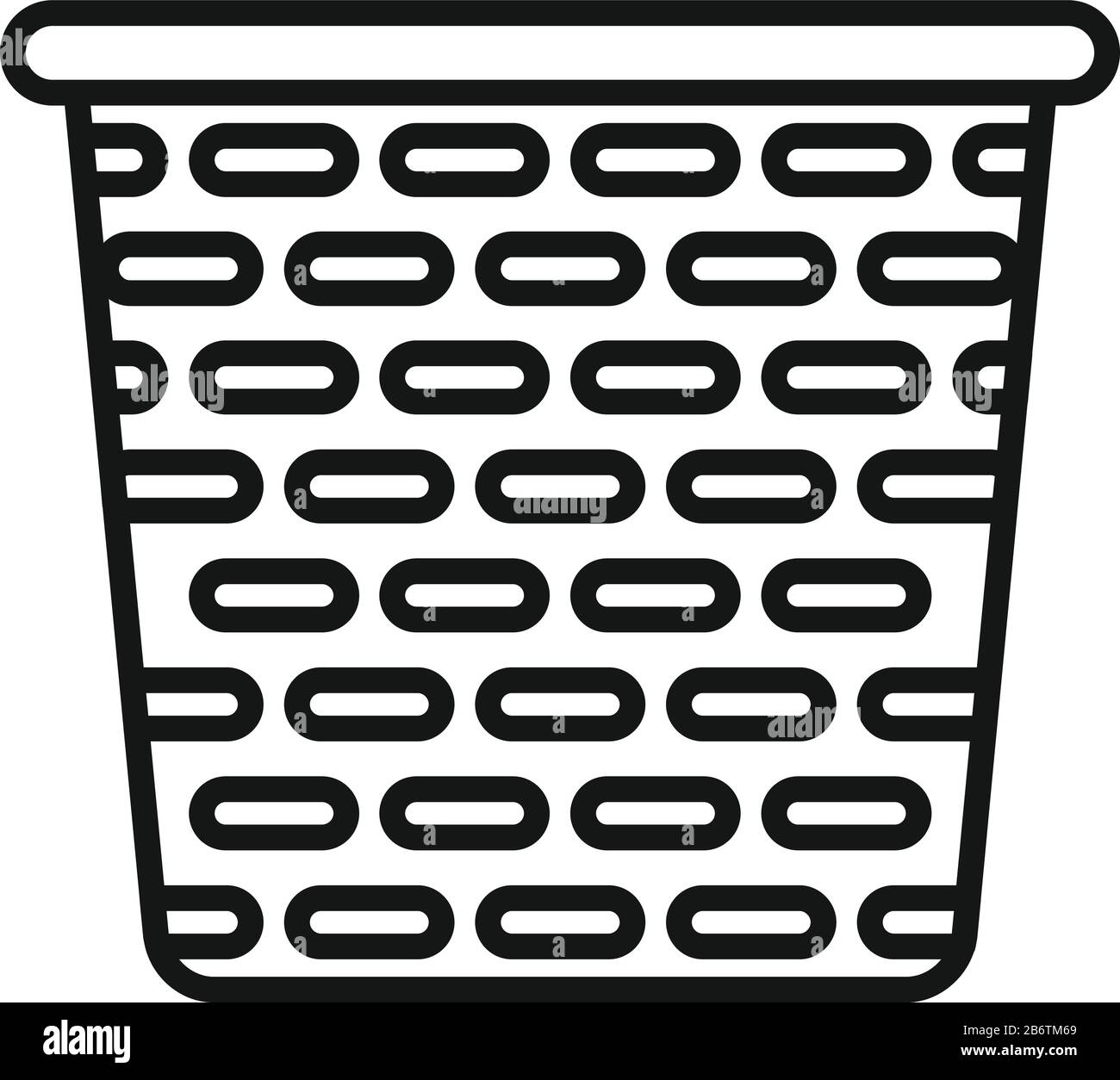 Handmade basket icon. Outline handmade basket vector icon for web ...