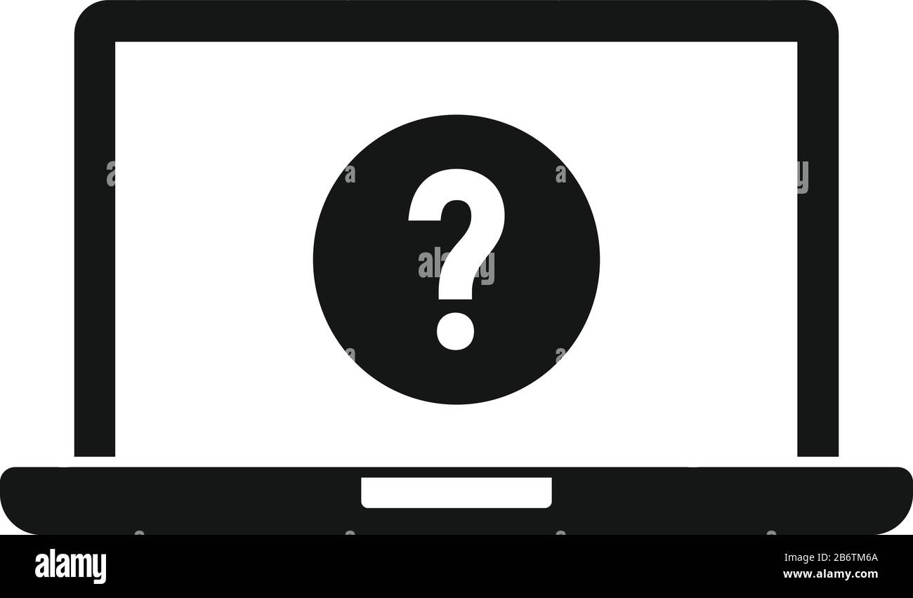 Laptop password request icon. Simple illustration of laptop password ...