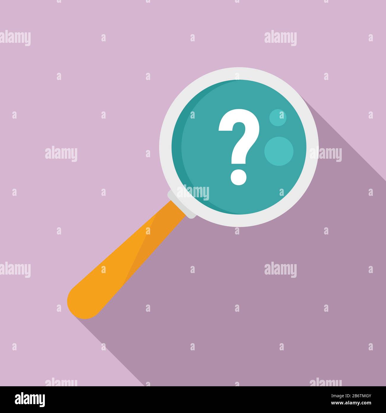 Request magnifier question icon. Flat illustration of request magnifier ...