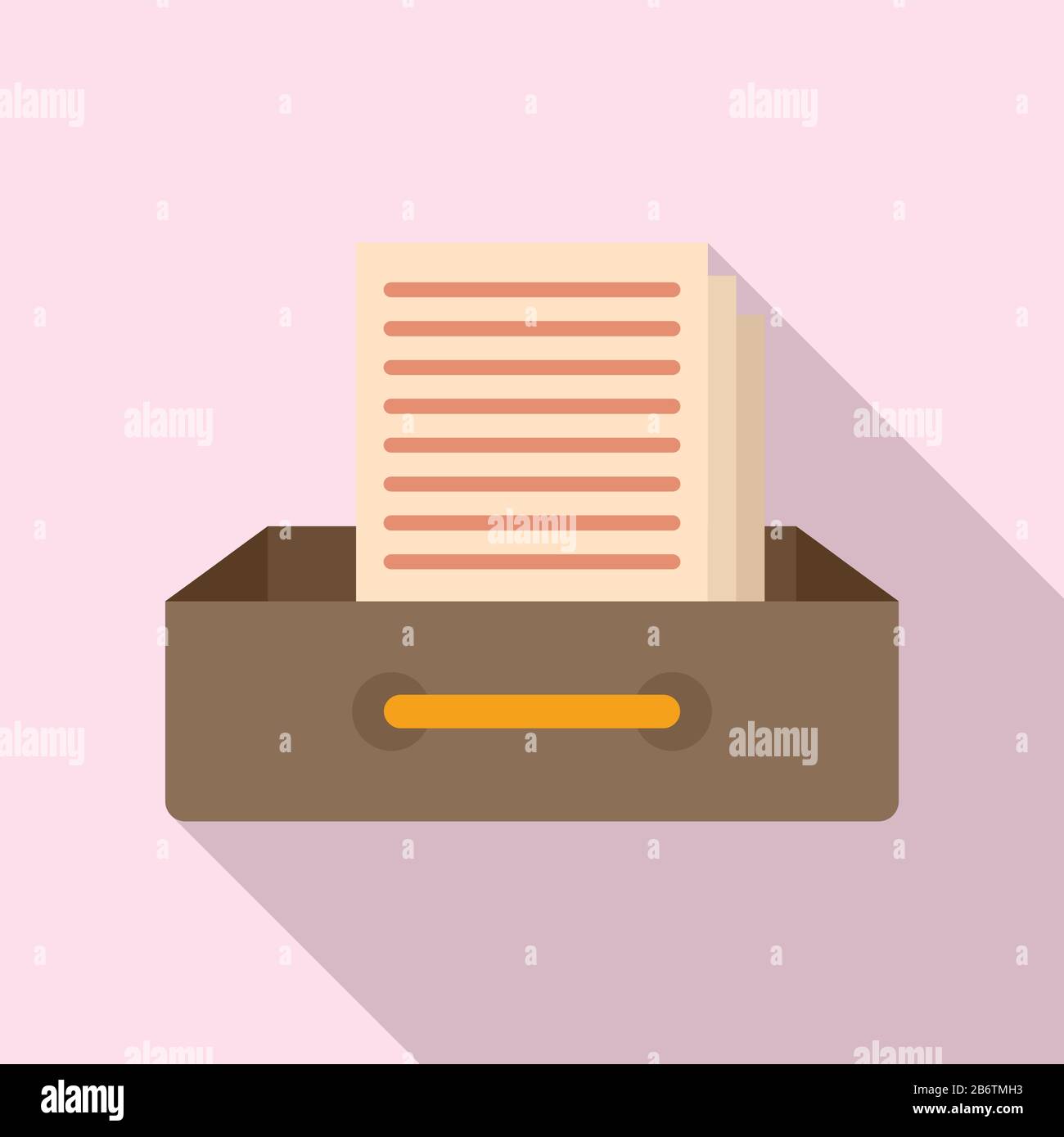 Request archive folder icon. Flat illustration of request archive ...