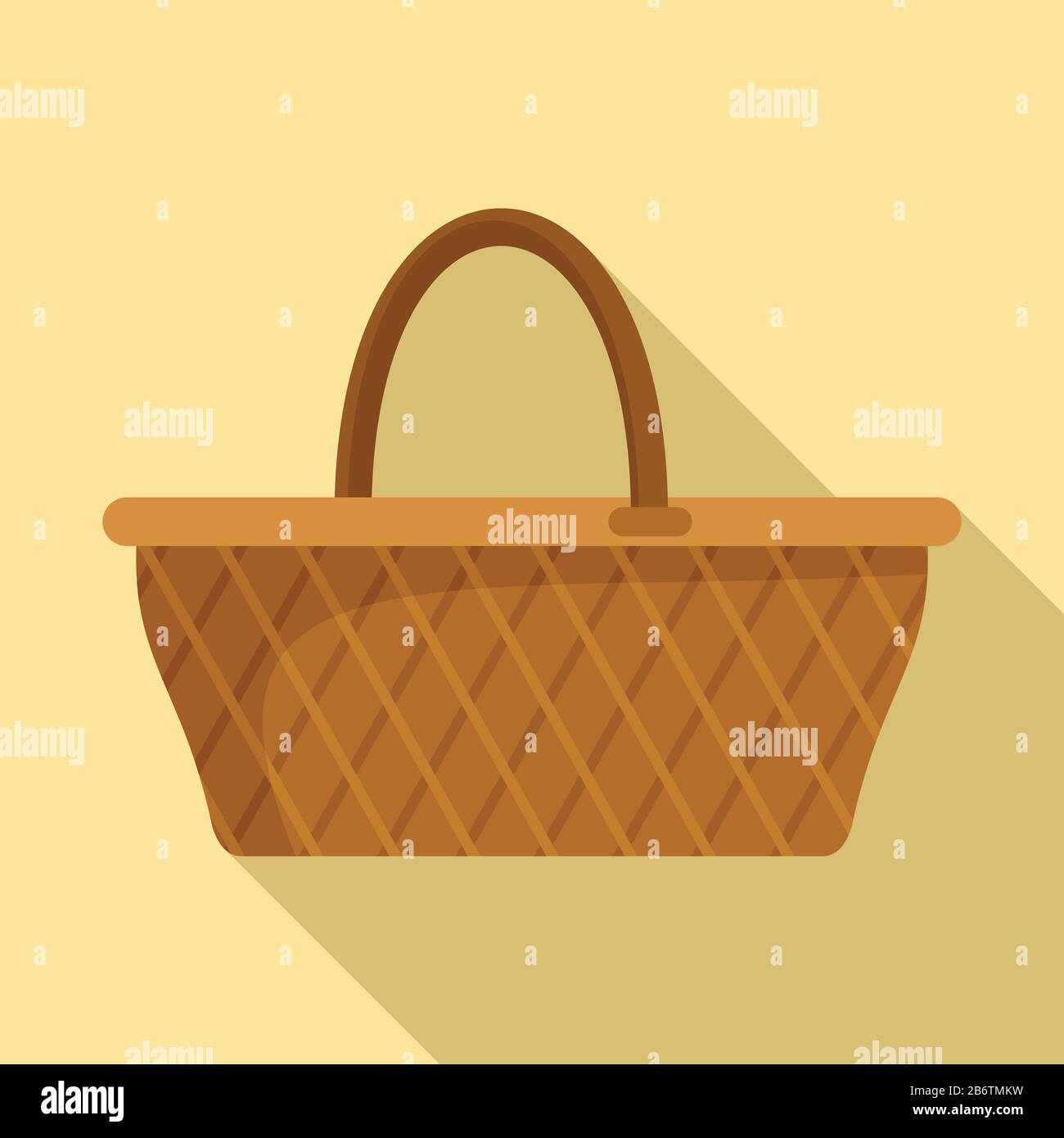 Craft wicker icon. Flat illustration of craft wicker vector icon for ...