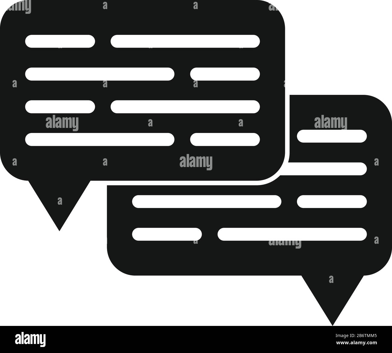 Chat request icon. Simple illustration of chat request vector icon for ...