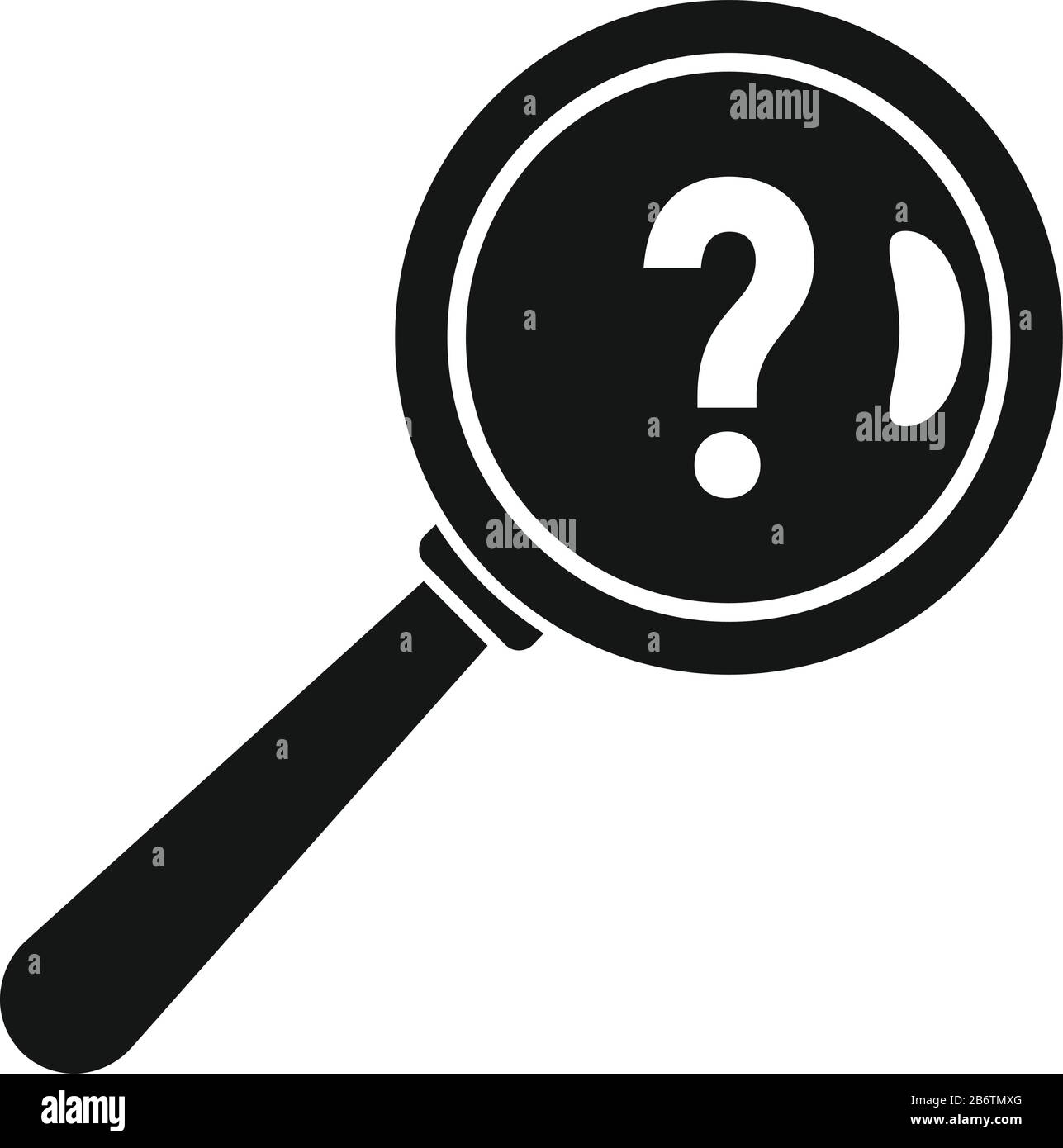 Request magnifier question icon. Simple illustration of request ...