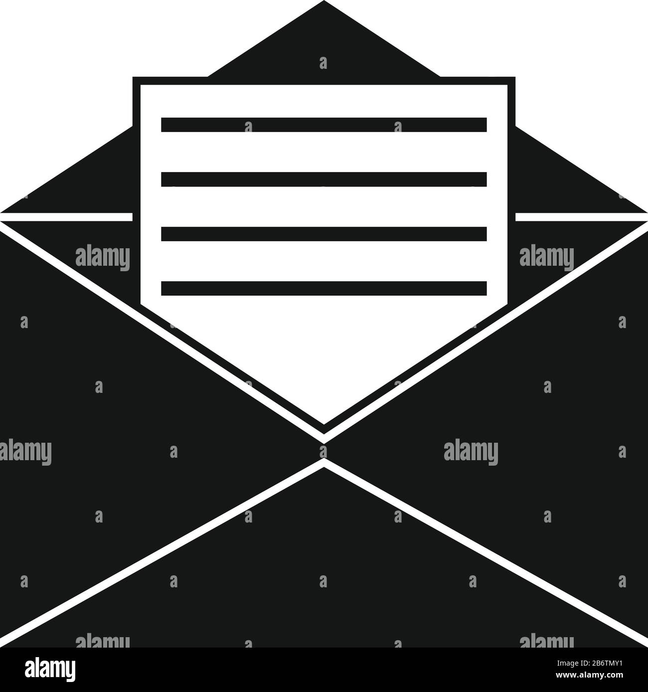 Mail letter icon. Simple illustration of mail letter vector icon for ...