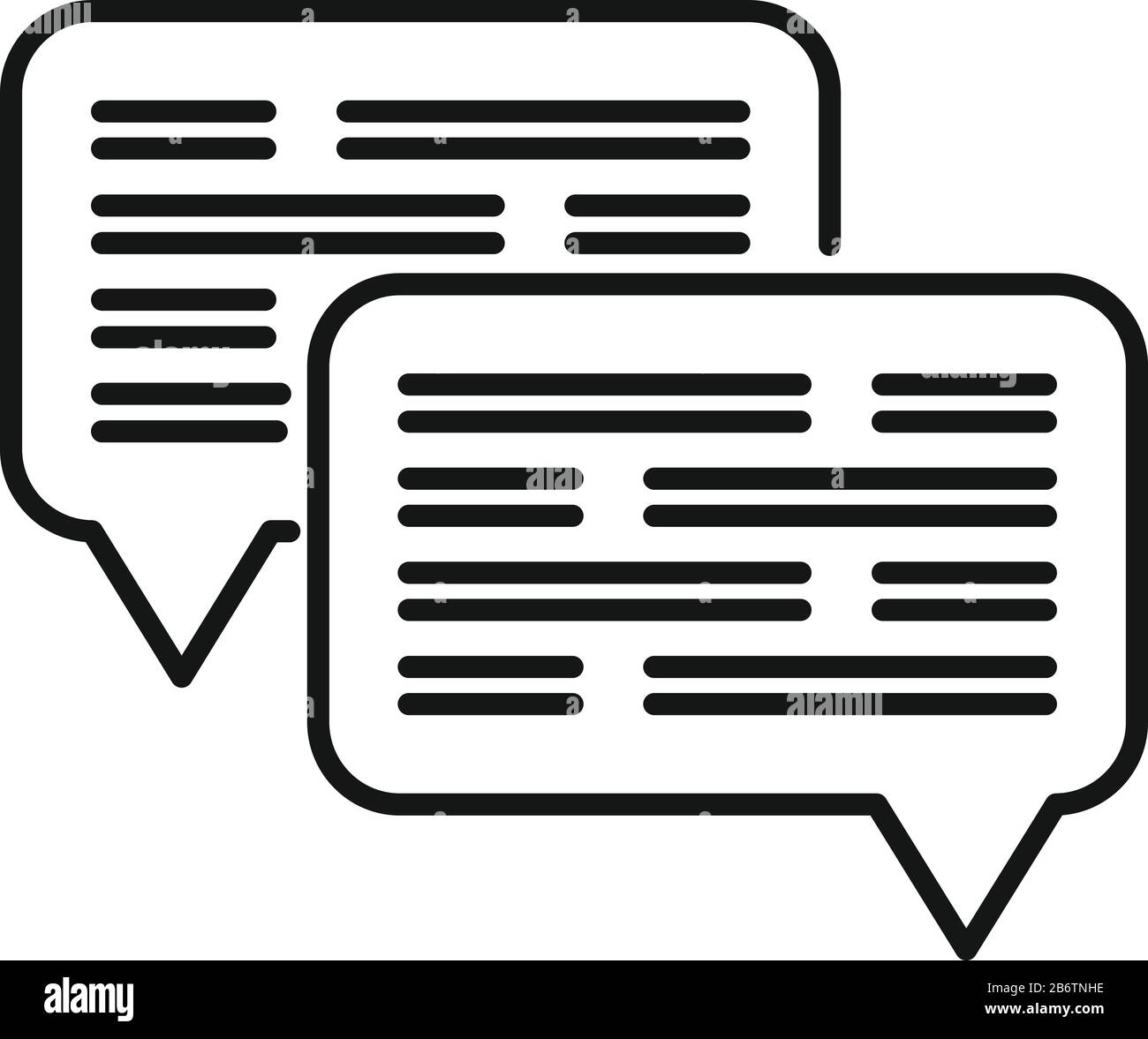 Chat request icon. Outline chat request vector icon for web design ...