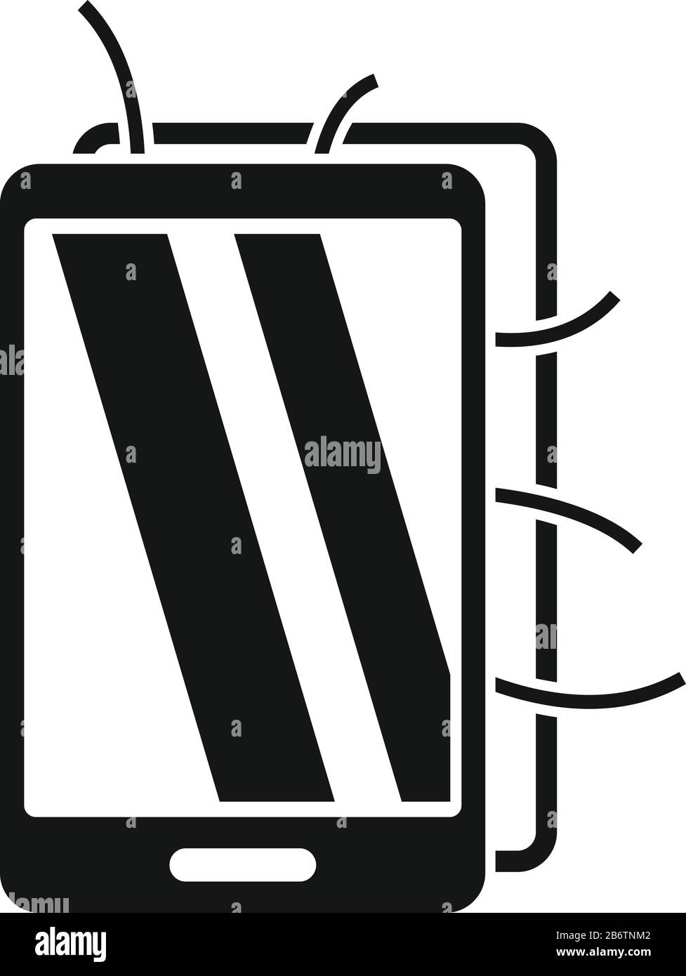 Broken smartphone icon. Simple illustration of broken smartphone vector ...