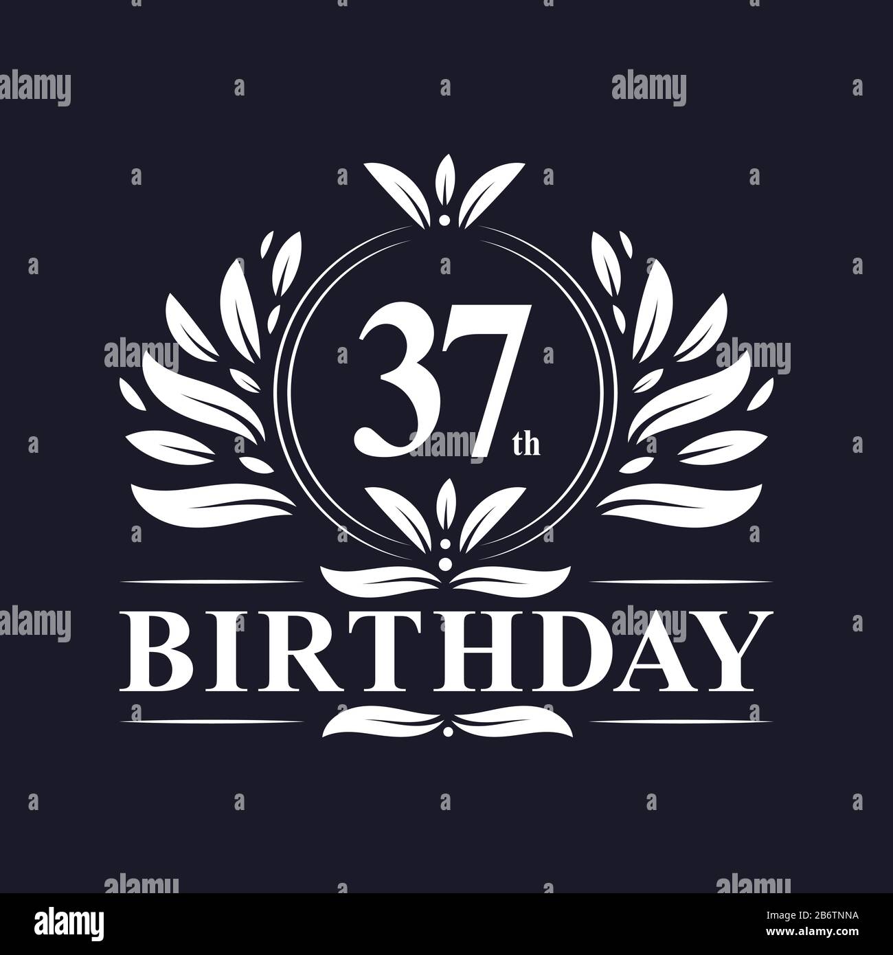 37 years birthday logo hi-res stock photography and images - Alamy