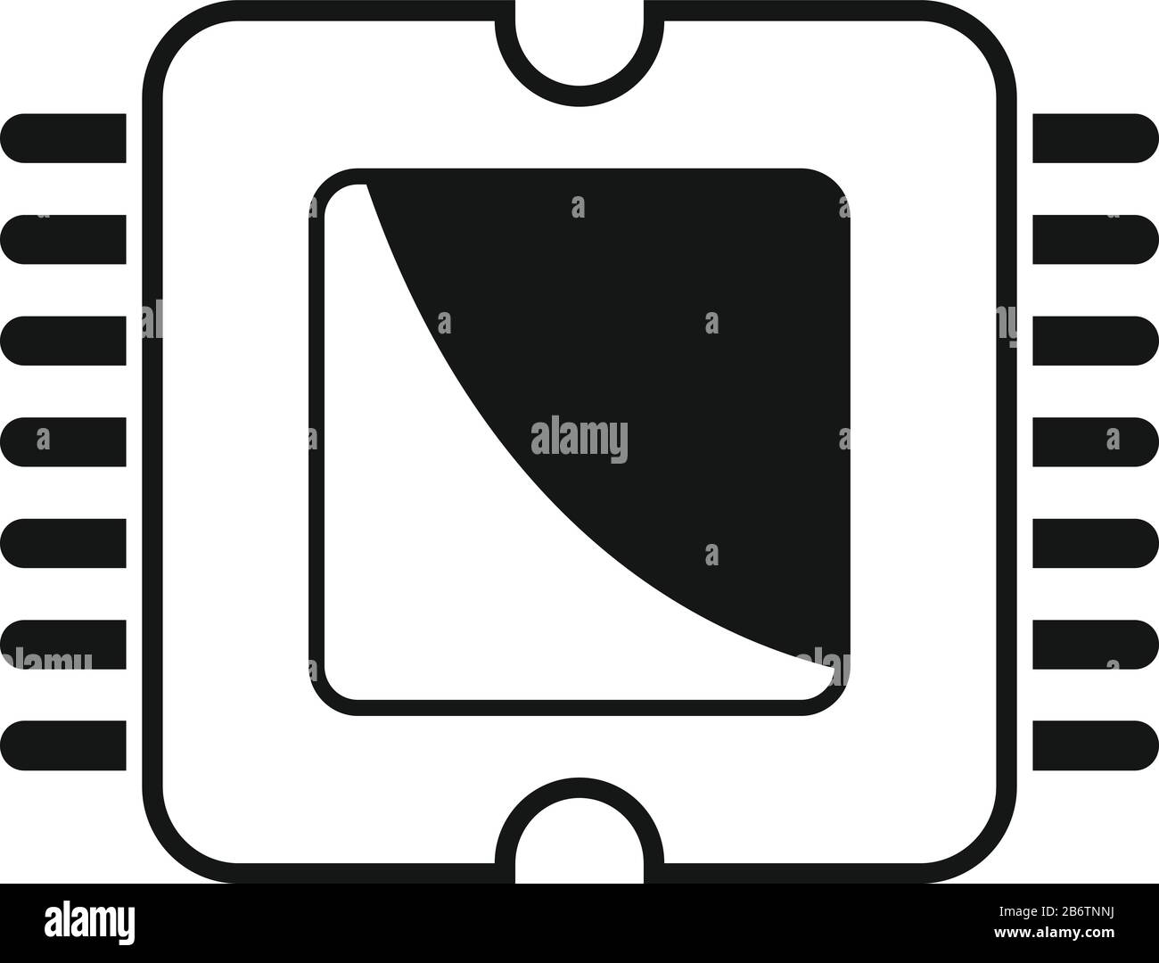 Phone processor icon. Simple illustration of phone processor vector ...