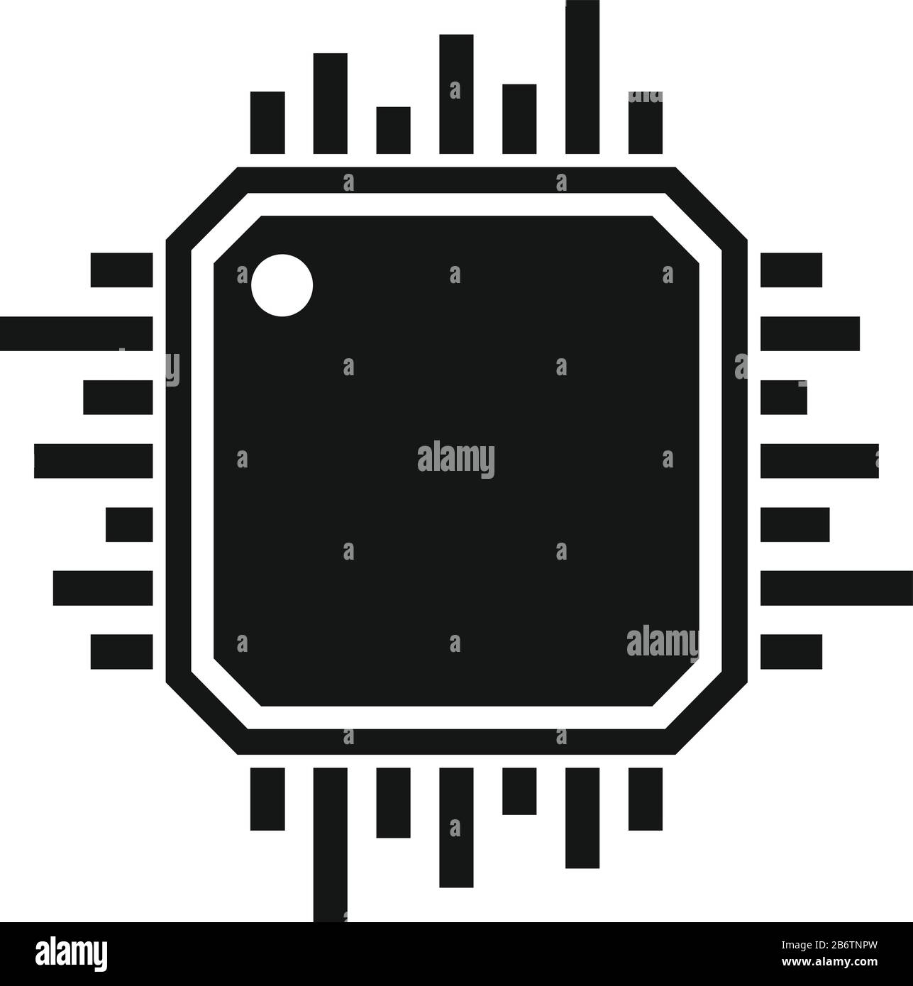 Smartphone processor icon. Simple illustration of smartphone processor ...