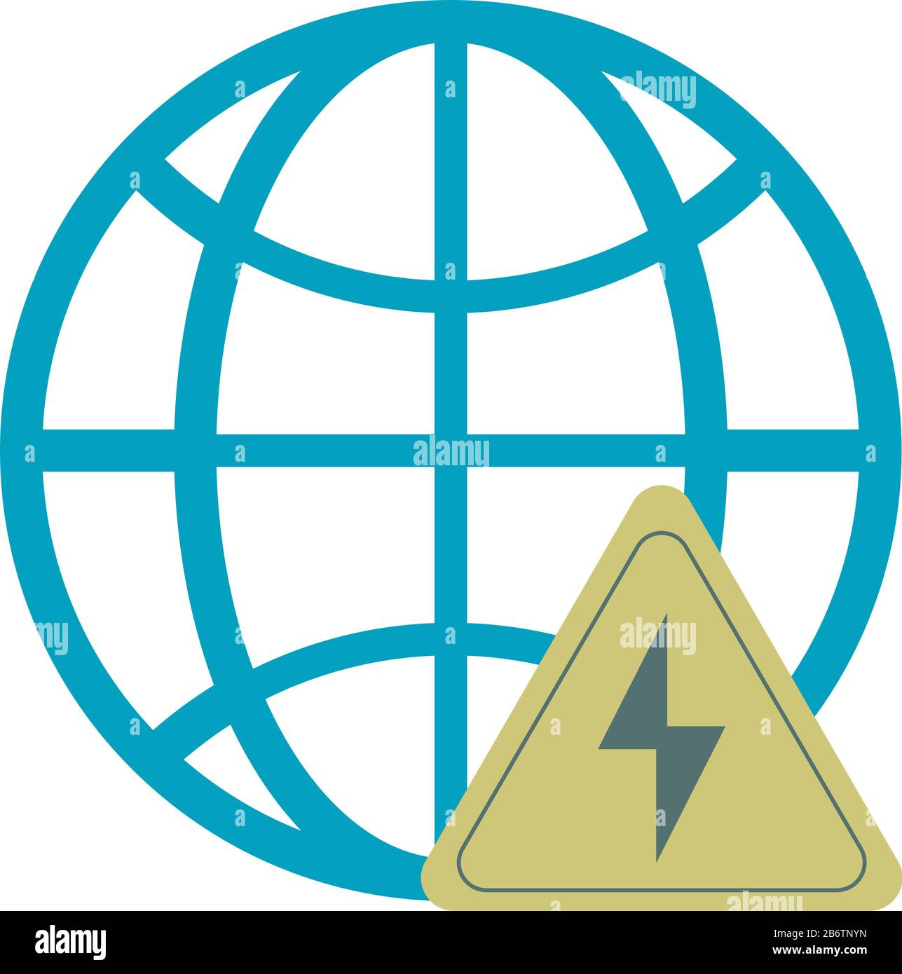 energy triangle label caution with sphere Stock Vector Image & Art - Alamy
