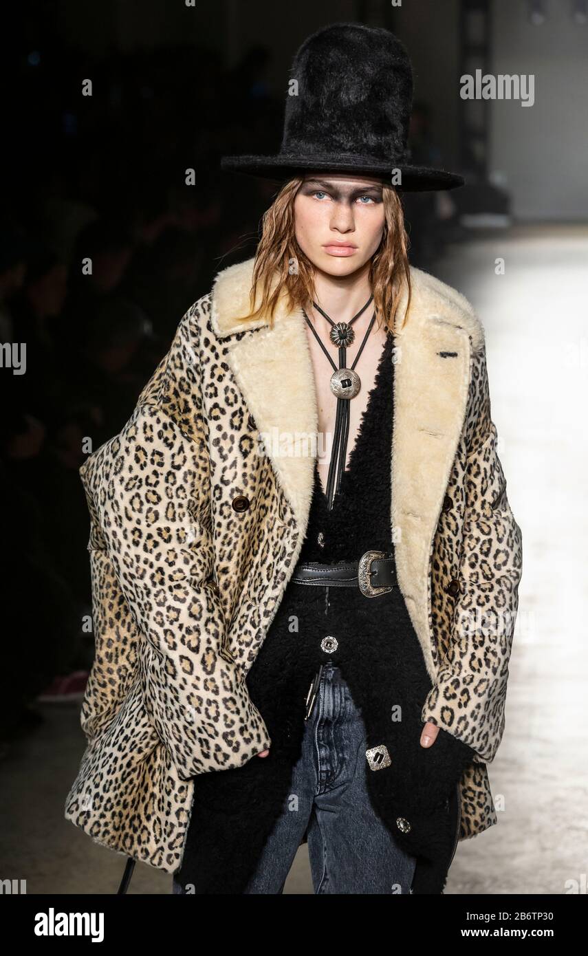 New York, New York - February 08, 2020: Ellie Christen walks the runway ...