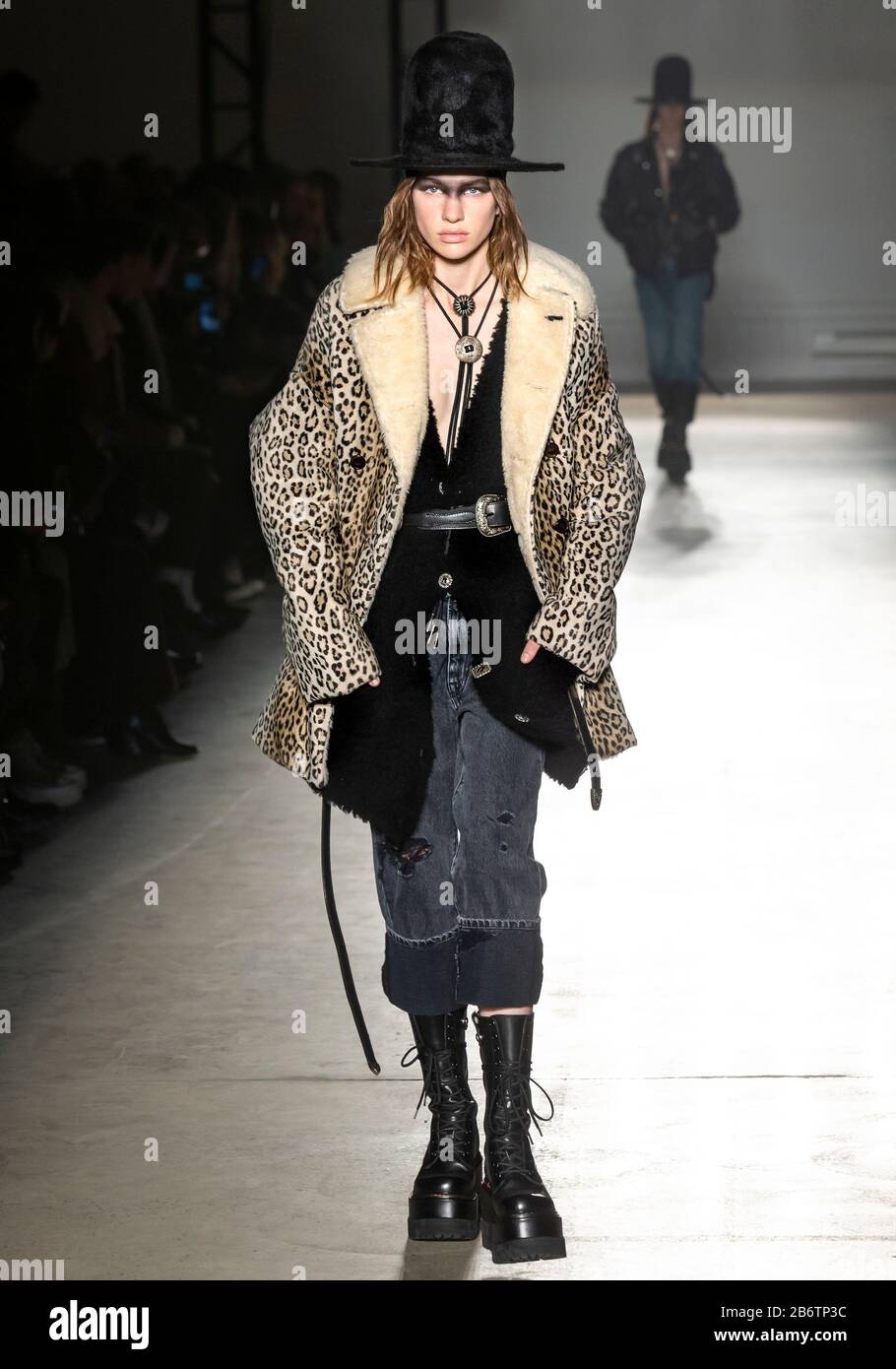New York, New York - February 08, 2020: Ellie Christen walks the runway ...