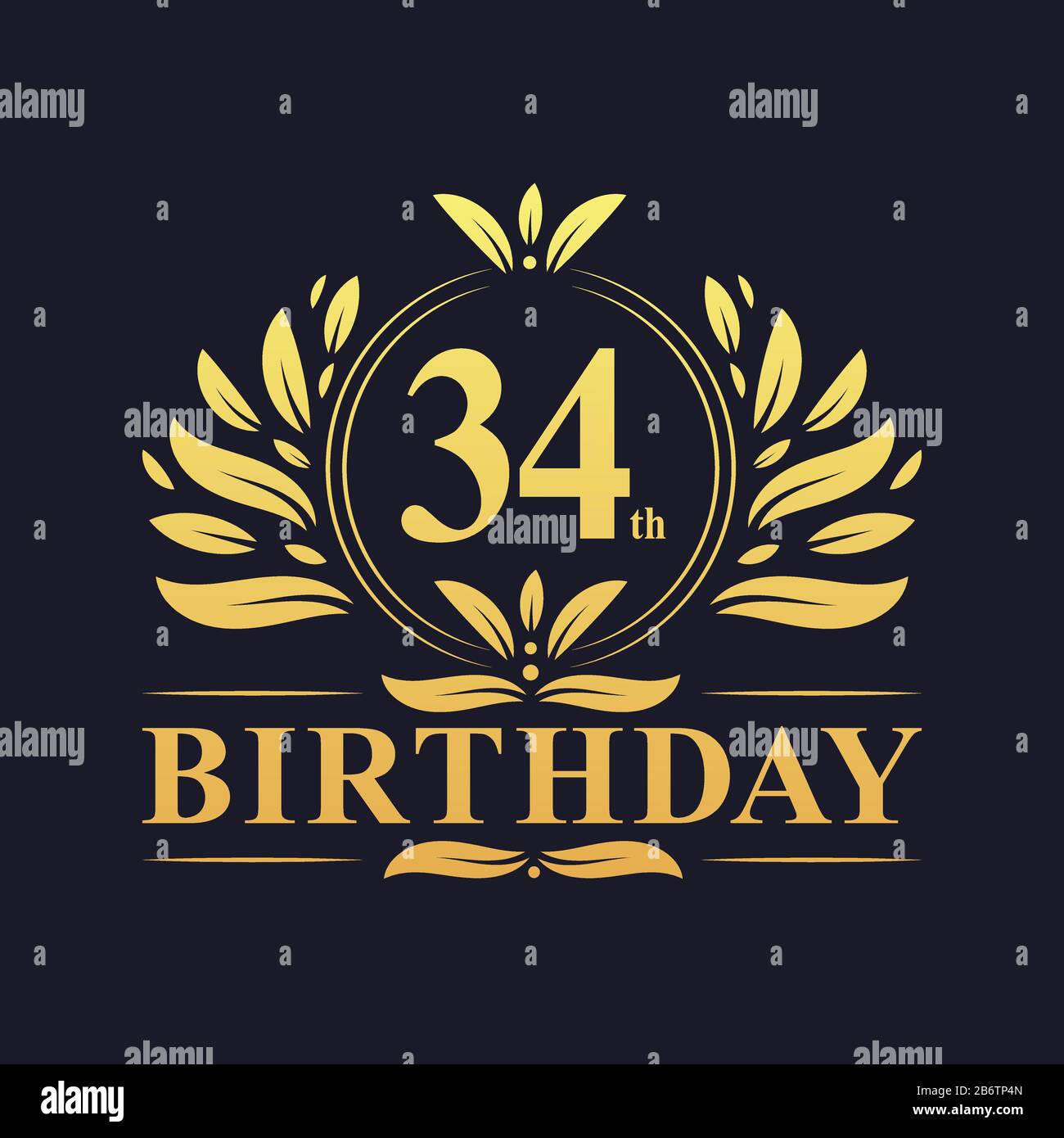 34 birthday logo hi-res stock photography and images - Alamy