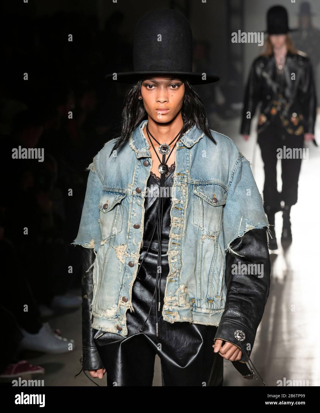 New York, New York - February 08, 2020: Licett Morillo walks the runway ...
