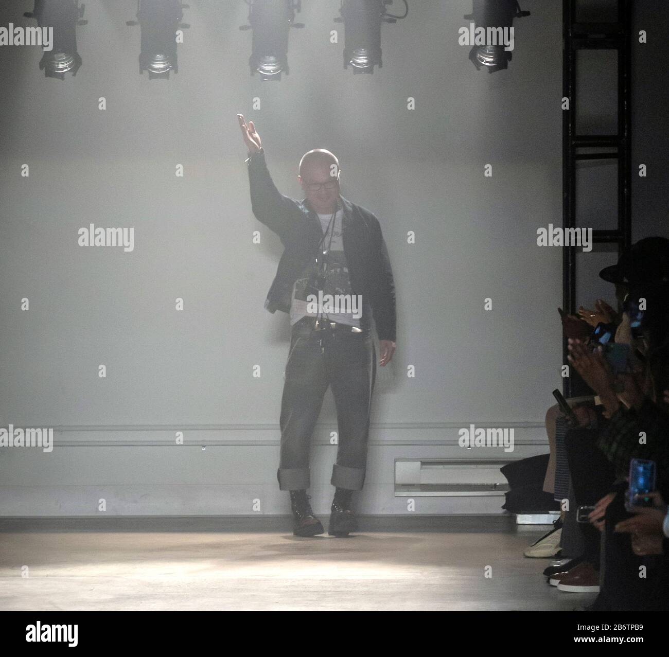 New York, New York - February 08, 2020: Designer Chris Leba walks the ...