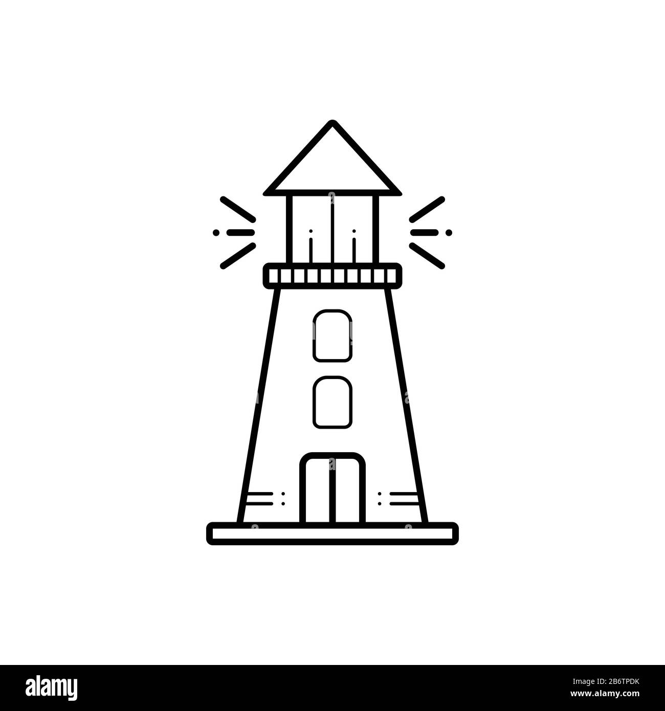 Lighthouse icon Black and White Stock Photos & Images - Alamy